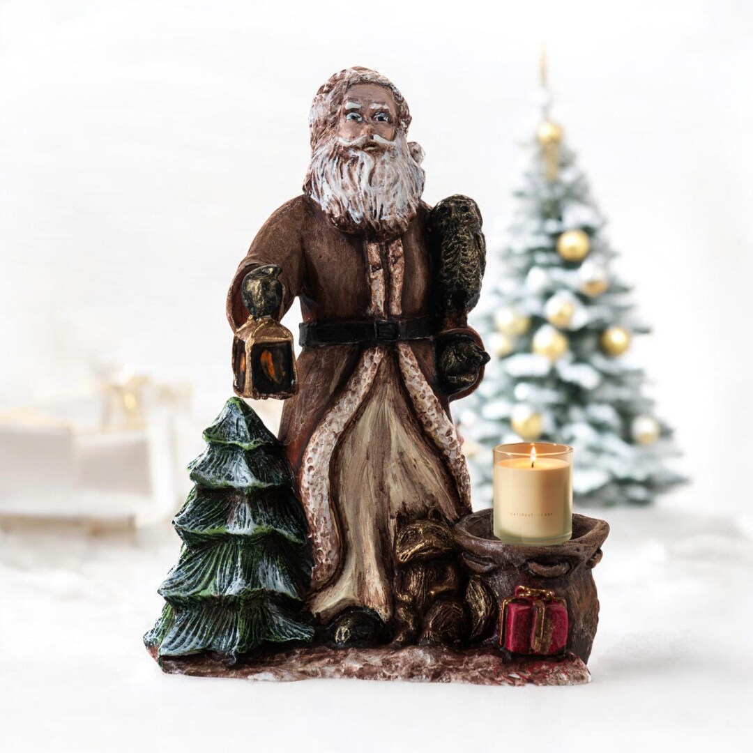 Handpainted Large Santa Claus Sculpture Statue, Santa Claus Figurine ...