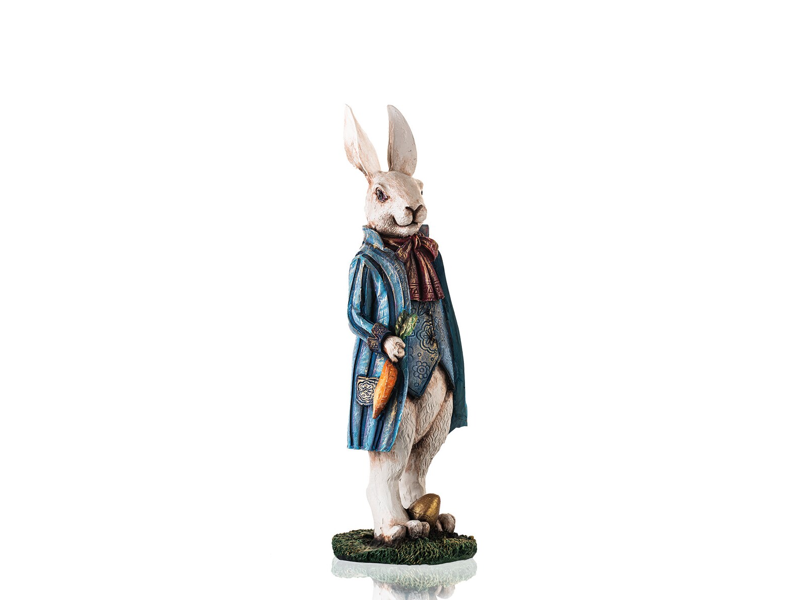 Large Rabbit Sculpture Statue, Easter Rabbit Figurine, Handpainted ...