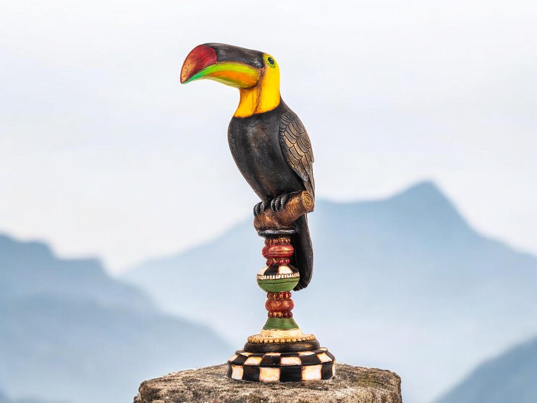 Handpainted Large Toucan Bird Sculpture Statue, Toucan Bird Statue ...