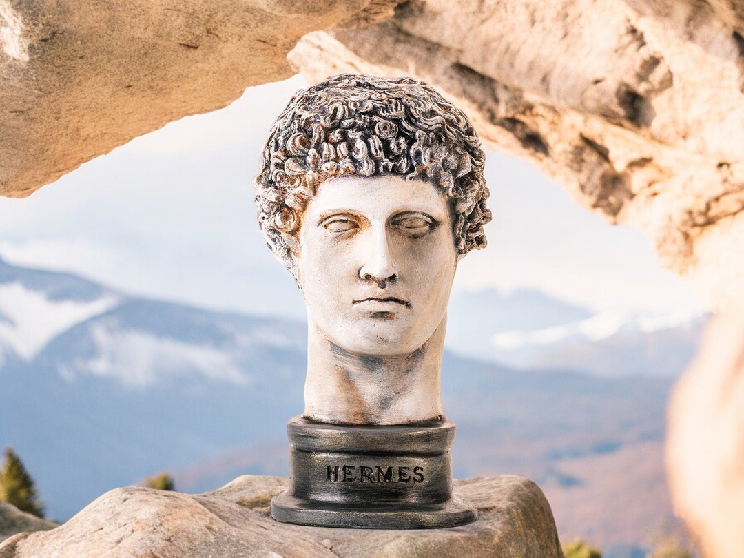 Handpainted Large Hermes Sculpture Statue, Greek Mythology Hermes ...