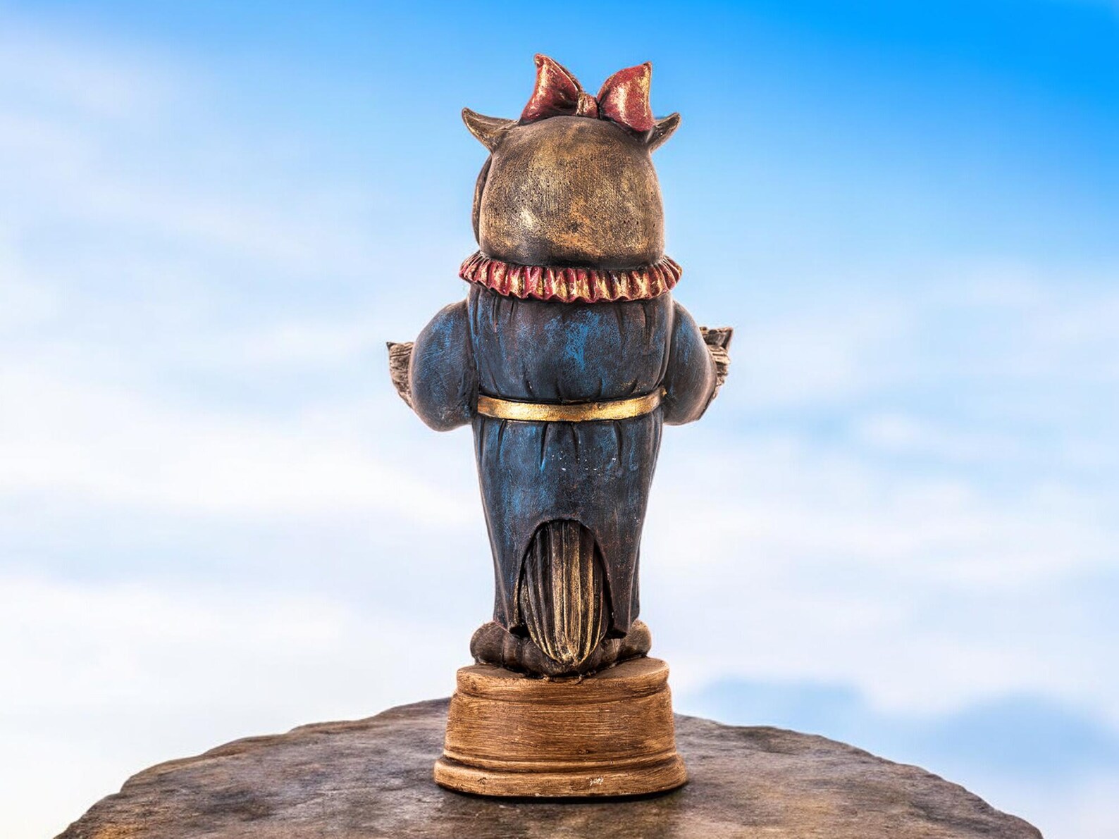 Large Owl Statue Sculpture,owl Statue, Owl Figurine,owl With Tray ...