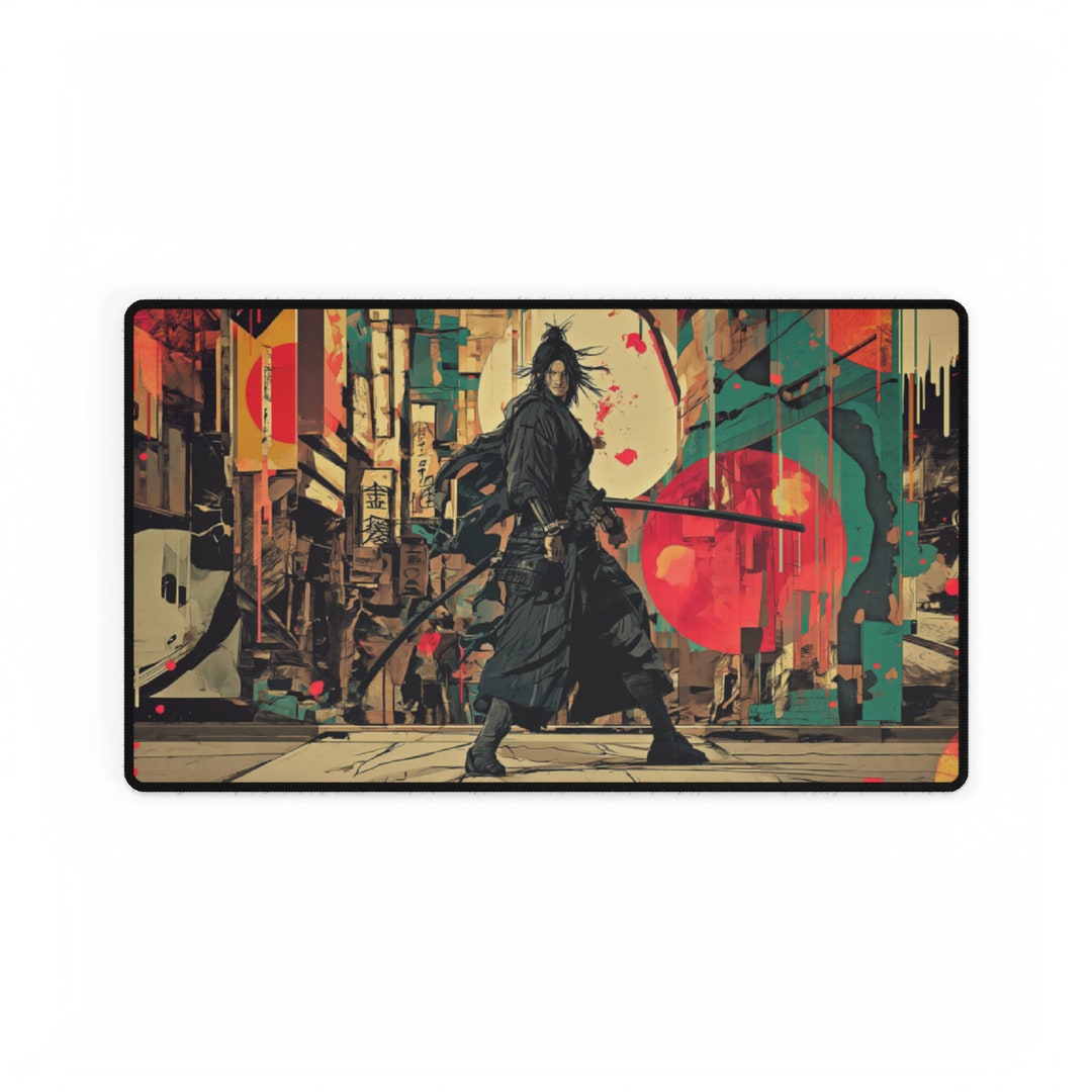 Samurai MTG Playmat DND Desk Mat Ninja Anime EDH Playmat Magic the ...