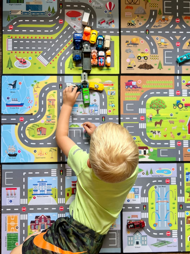 Playroads - Animal Farm Land Theme Portable Children's Toy Car Soft ...