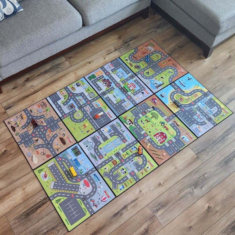 Playroads - Animal Farm Land Theme Portable Children's Toy Car Soft ...