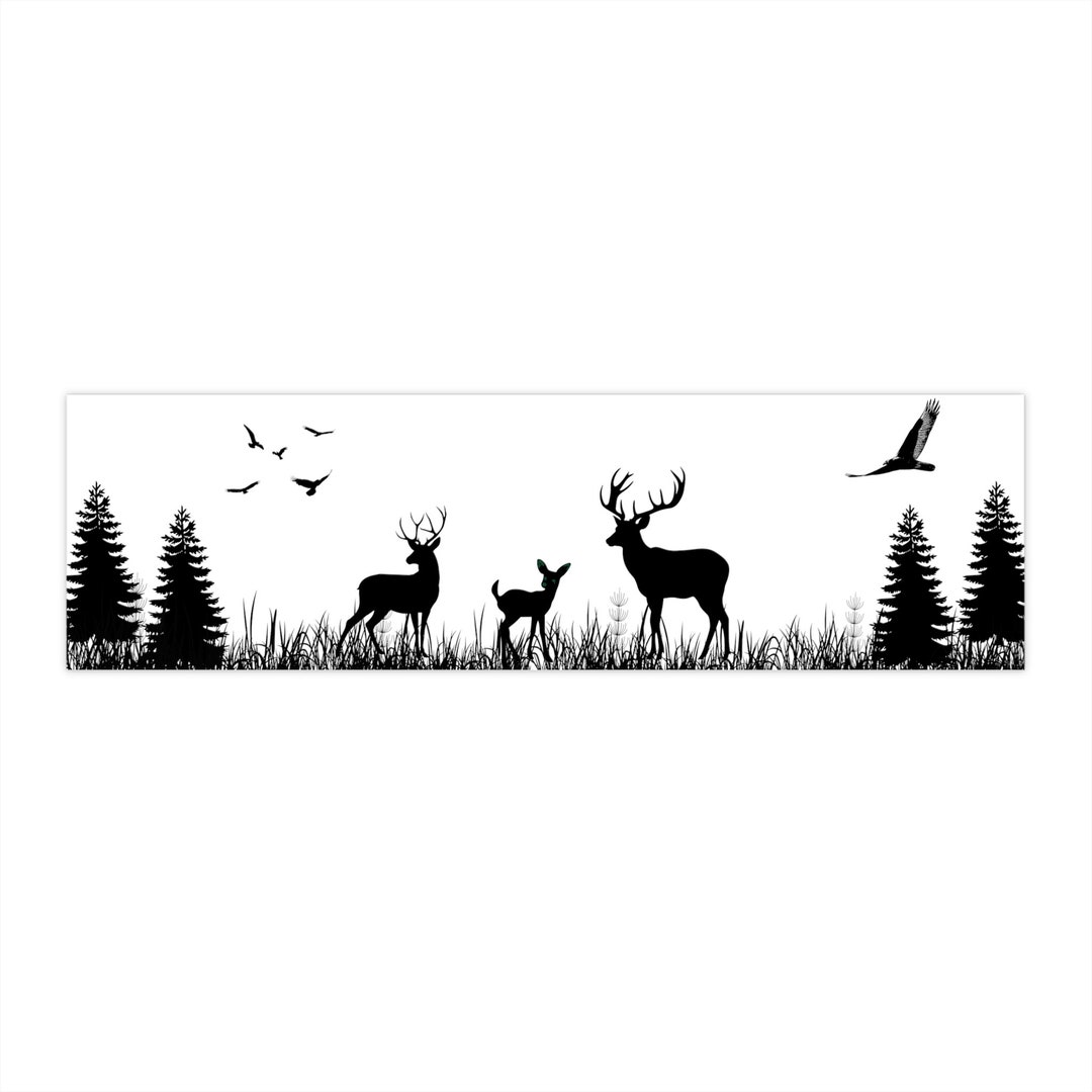 Vinyl Mailbox Stickers, Deer, Outdoors, Trees, Birds, Stickers, Hunting ...