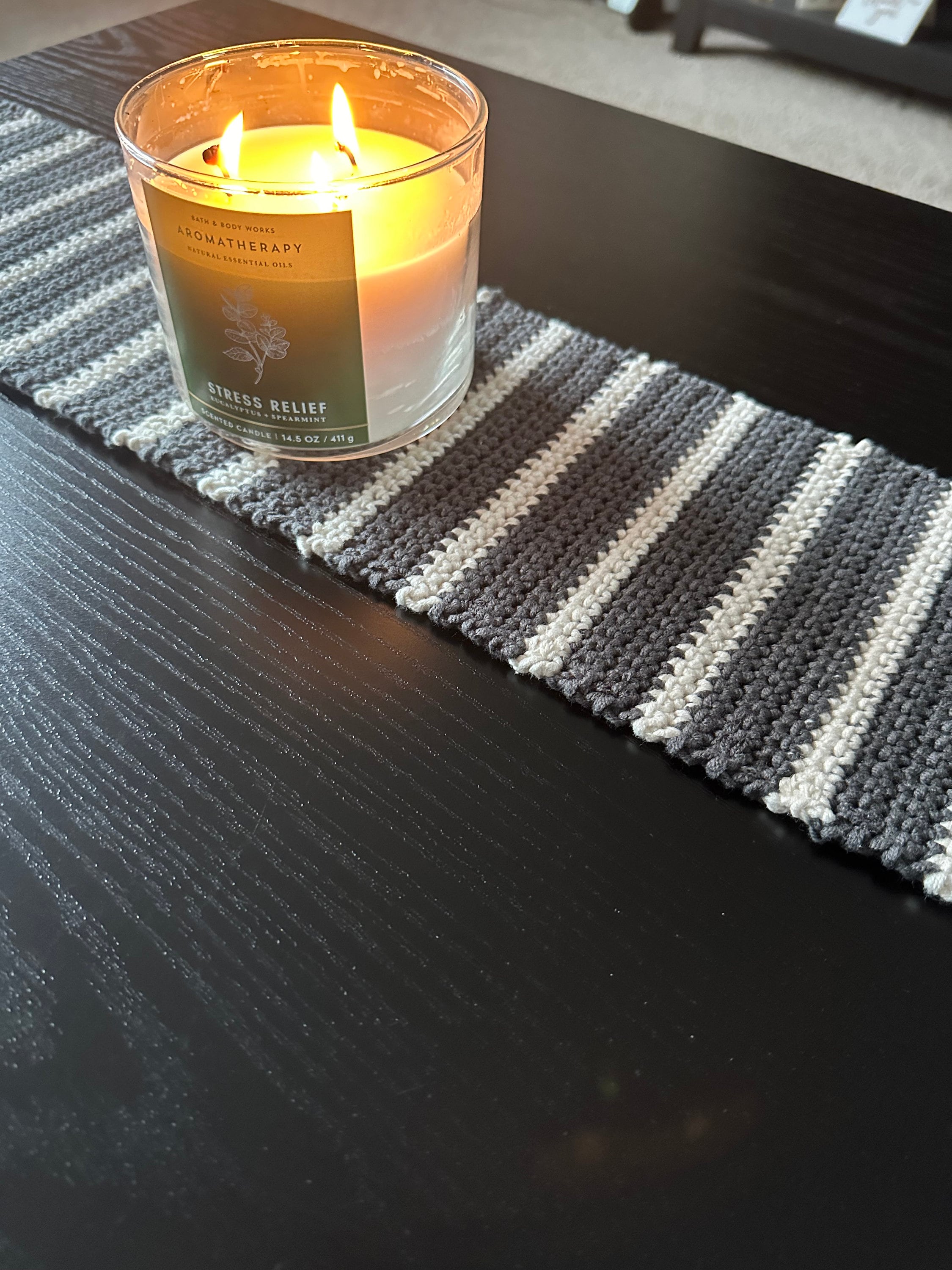 Handmade Crochet Table Runner, Boho Table Runner, Crochet Table Doily ...