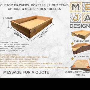 Custom Wood Drawer Box: Kitchen Cabinet Replacement, Handmade - Etsy