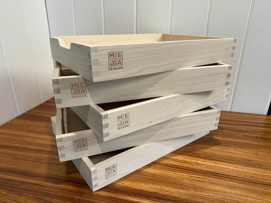 Custom Wood Drawer Box: Handmade Cabinet Replacement Drawer - Etsy