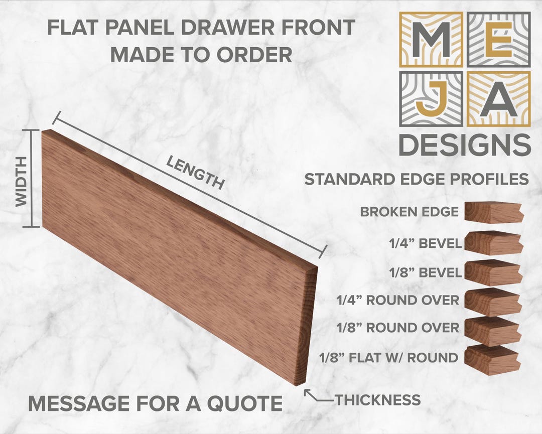 Custom Wood Drawer Front: Replacement Cabinet, Vanity, Desk - Etsy