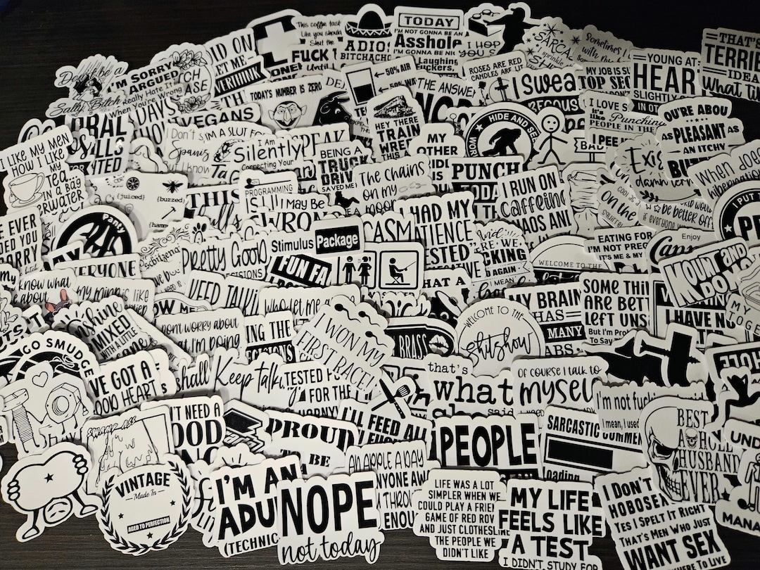 Adult Sarcastic Vinyl Sticker Pack, Inappropriate Funny Swear Humor ...