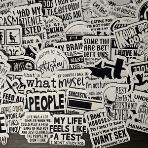 Adult Sarcastic Vinyl Sticker Pack, Inappropriate Funny Swear Humor ...