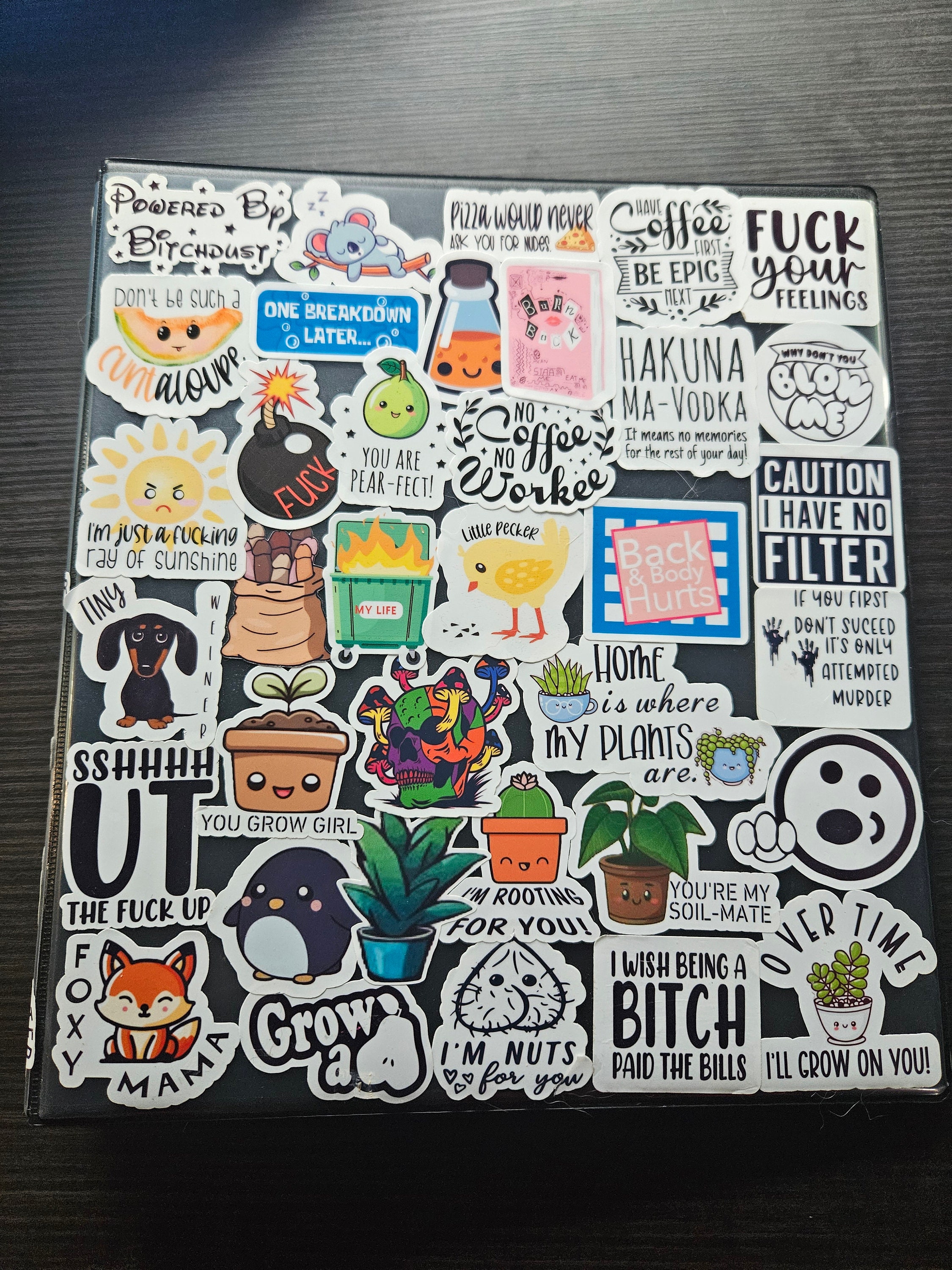 Sarcastic Funny Logo Pun Sticker Pack, Work Humor, Hard Hats, Planners ...