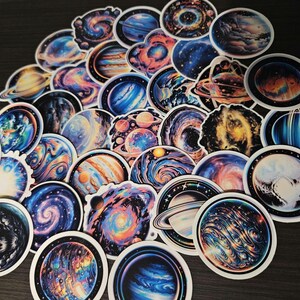 Solar System Planet Vinyl Die-cut Stickers, Waterproof, Celestial ...