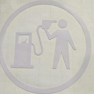 Funny Gas Tank Permanent Vinyl Vehicle Decals, Sarcastic Inappropriate ...