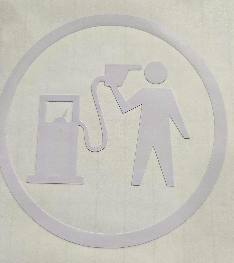 Funny Gas Tank Permanent Vinyl Vehicle Decals, Sarcastic Inappropriate ...