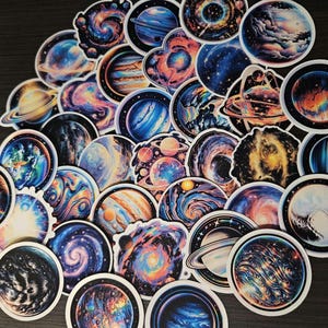 Solar System Planet Vinyl Die-cut Stickers, Waterproof, Celestial ...