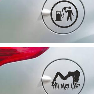 Funny Gas Tank Permanent Vinyl Vehicle Decals, Sarcastic Inappropriate ...