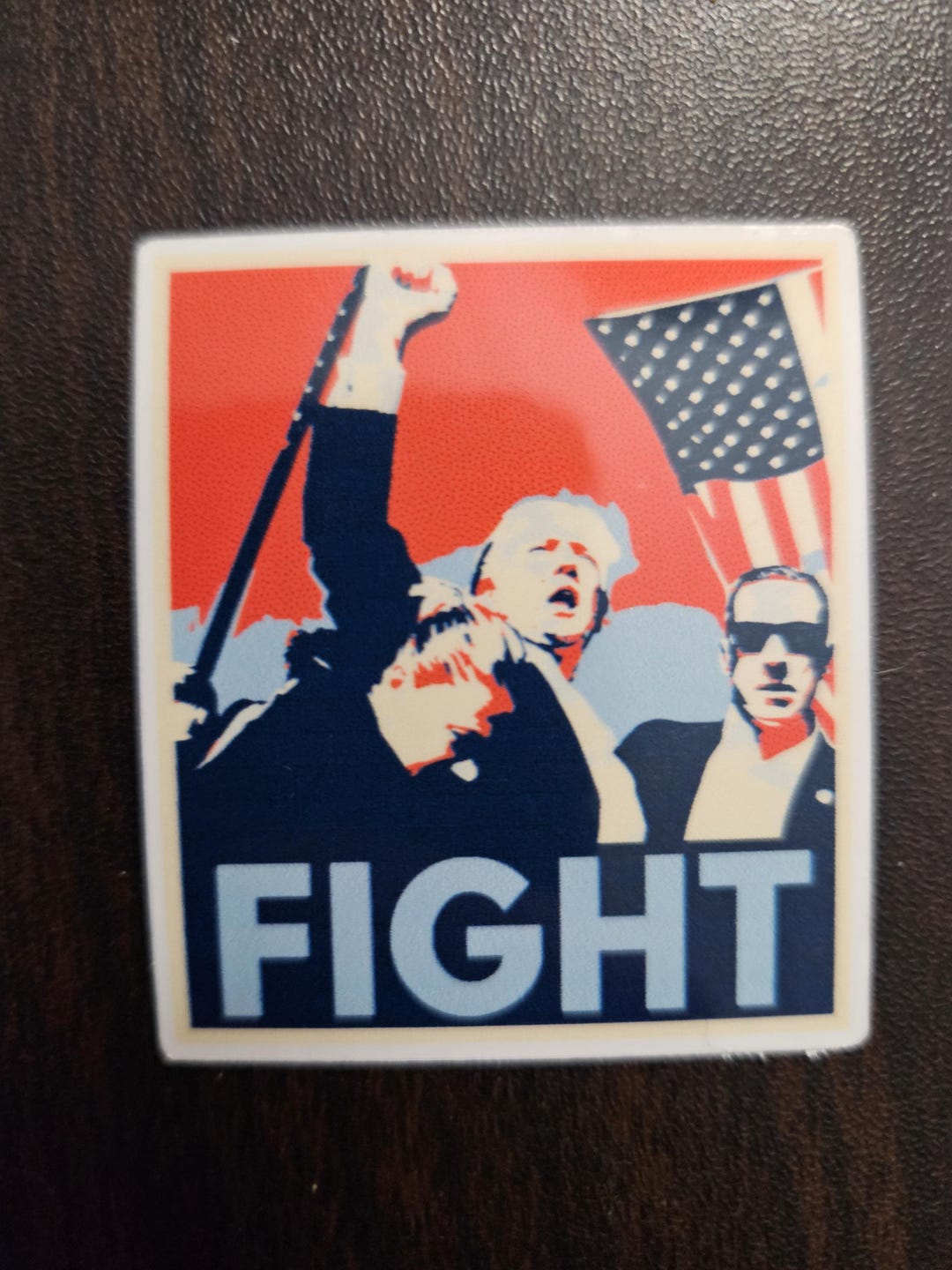 Trump Fist in Air "fight" Vinyl Die Cut Sticker, Waterproof Stickers ...