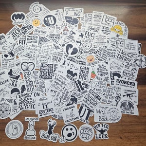 Adult Sarcastic Stickers, Inappropriate Funny Humor, Waterproof ...