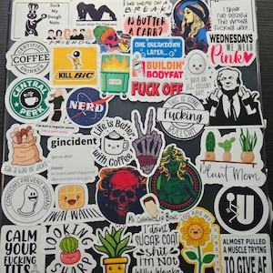 Sarcastic Funny Logo Pun Sticker Pack, Work Humor, Hard Hats, Planners ...