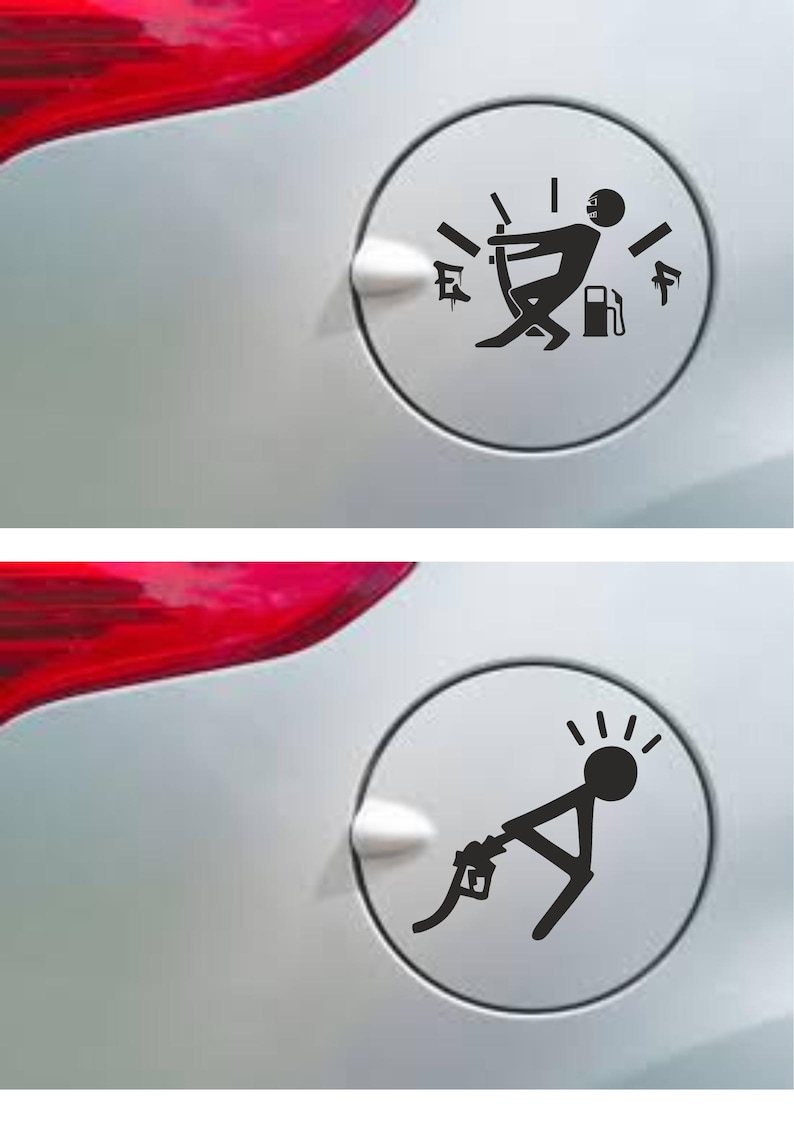 Funny Gas Tank Permanent Vinyl Vehicle Decals, Sarcastic Inappropriate ...