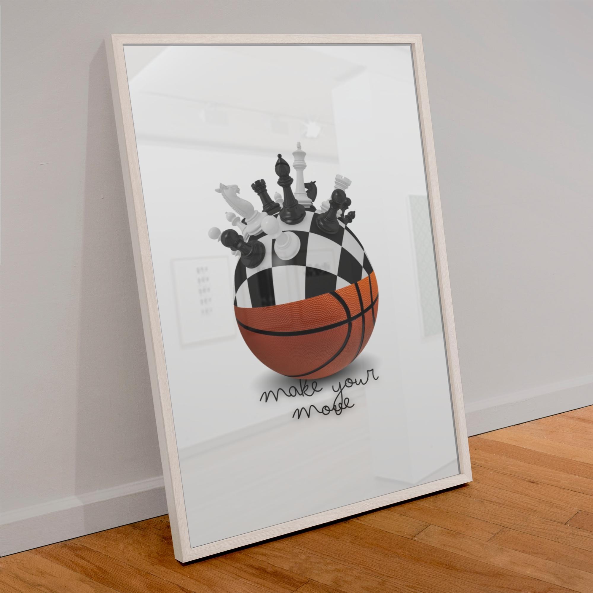 Printable Sports Collage Art - Digital Download Chess & Basketball ...