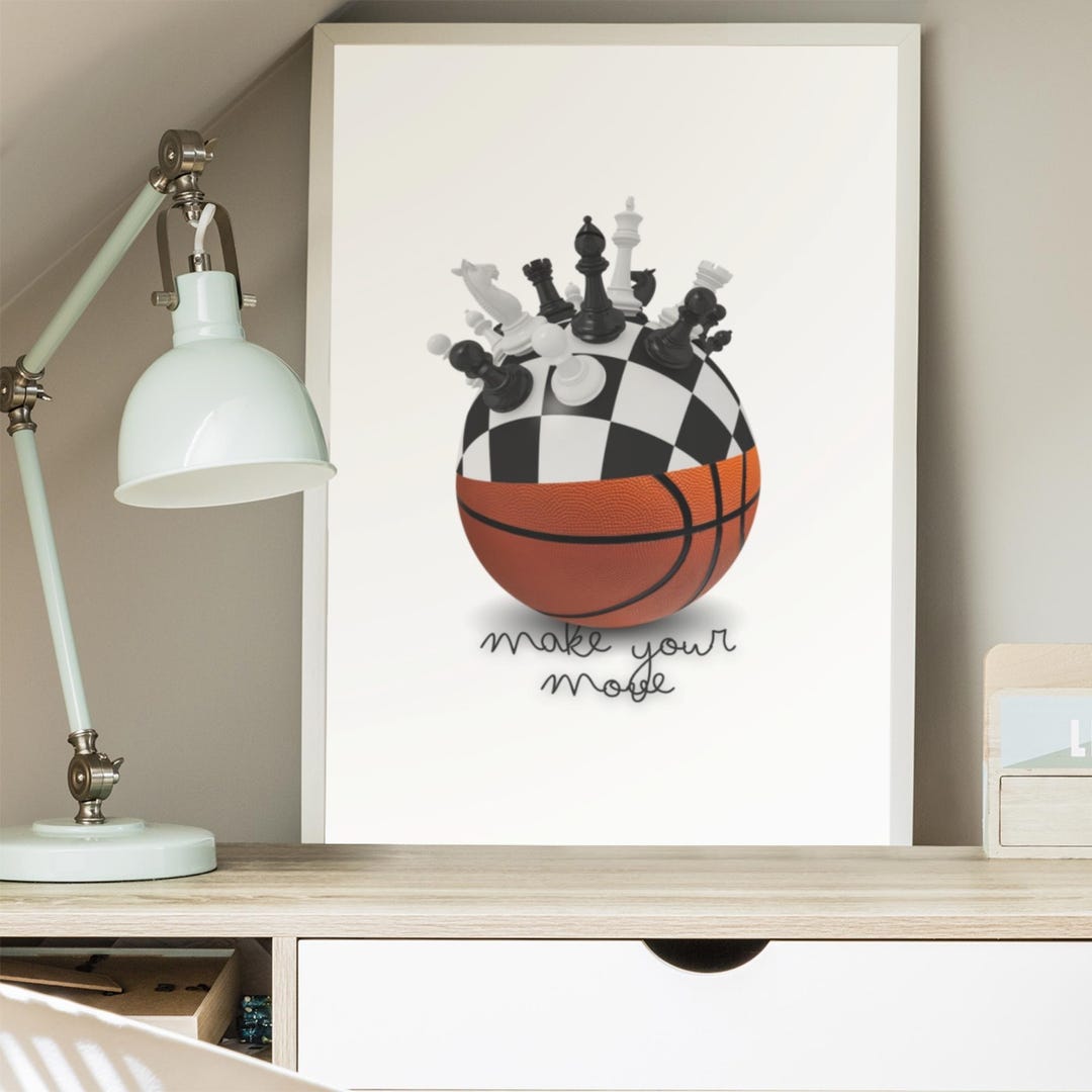 Printable Sports Collage Art - Digital Download Chess & Basketball ...