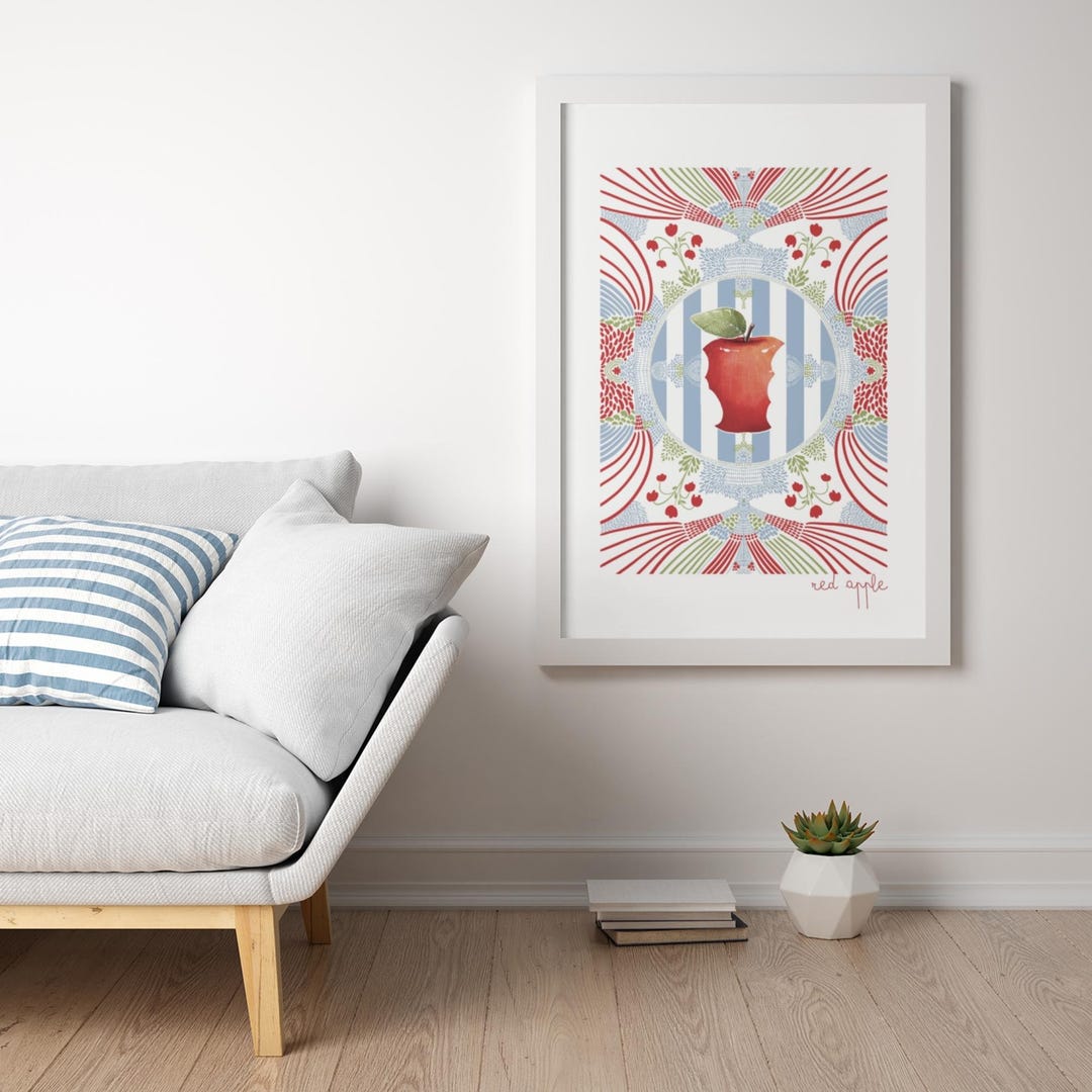 Red Apple Decor | Affordable Digital Downloadable Kitchen Art ...