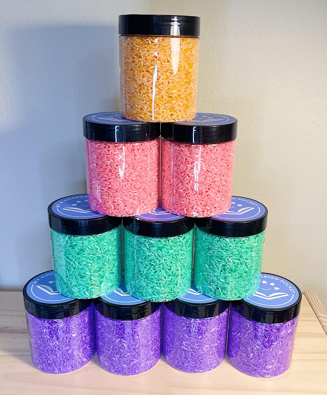 Sensory Play: Colored Rice and Letters for Phonics Fun - Etsy