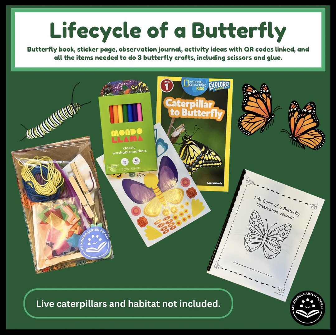 Life Cycle of a Butterfly- Journal, Activities, and Crafts! - Etsy