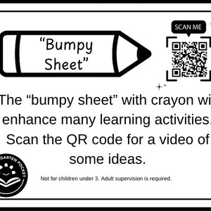 Literacy Tool: "bumpy Sheet" With Crayon - Etsy