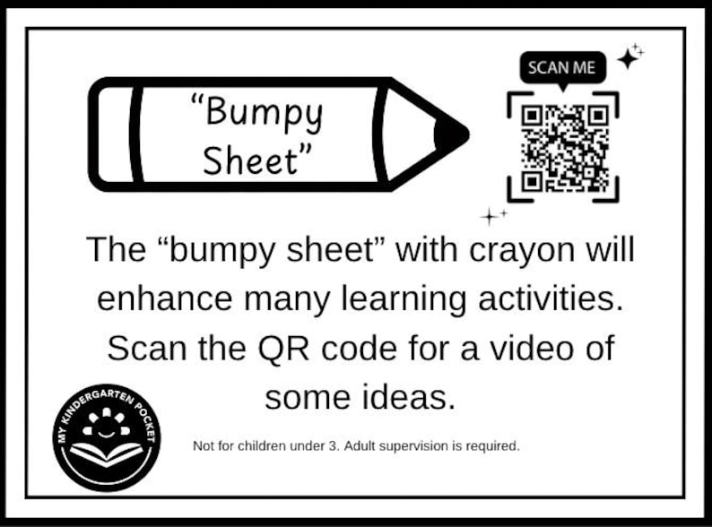 Literacy Tool: "bumpy Sheet" With Crayon - Etsy
