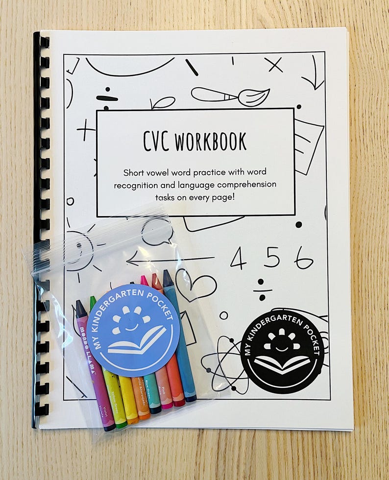 Short Vowel (cvc) Workbook - Etsy