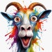 Funny Crazy Goat PNG Image, Transparent Background - Etsy