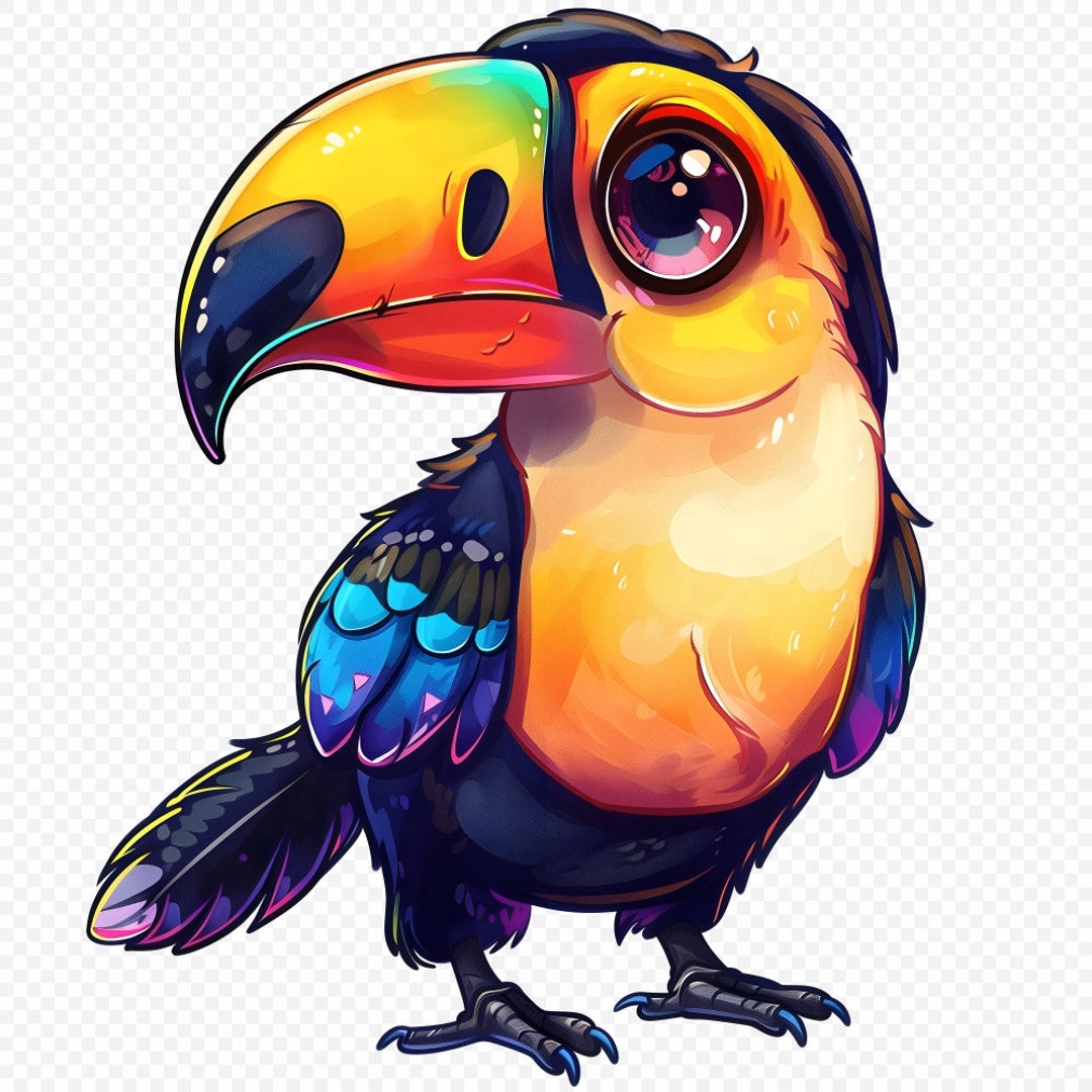 Cute Toucan PNG Image, Transparent Background - Etsy