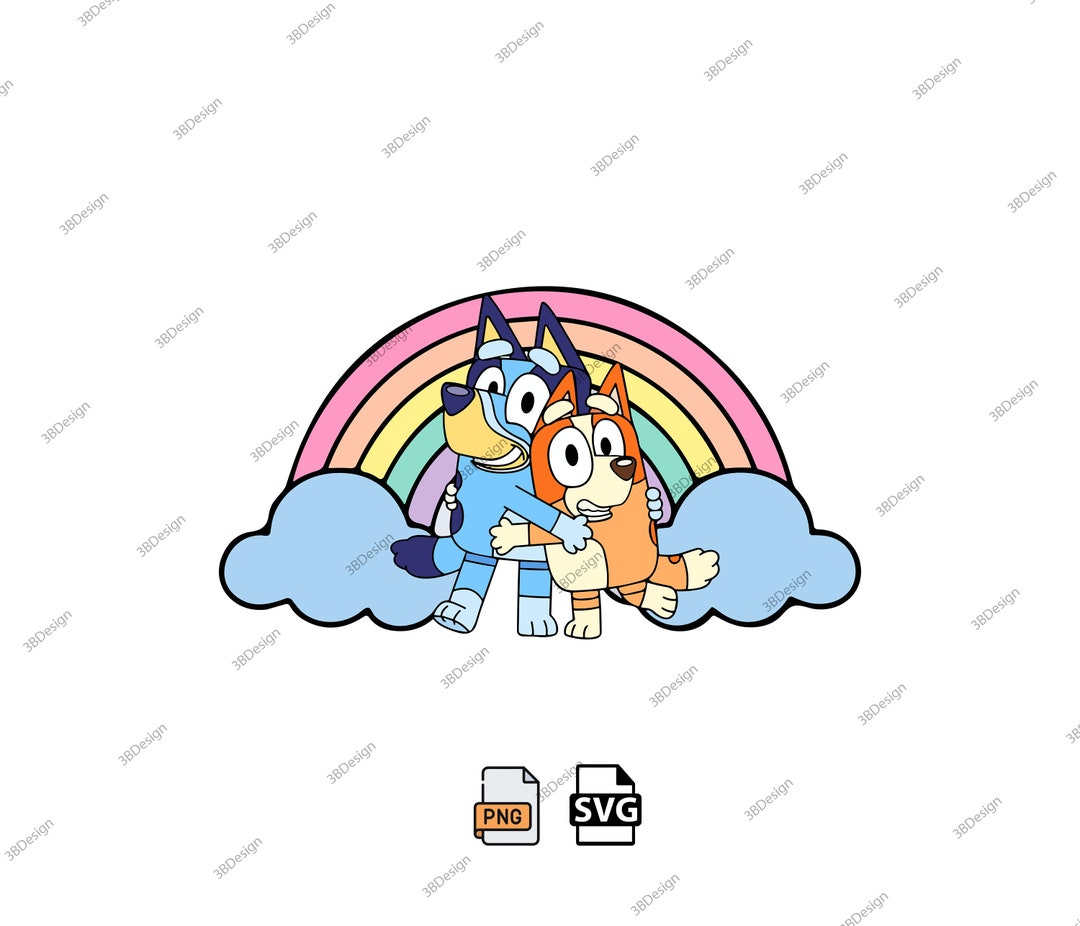 Bluey Rainbow Png, Bluey Friends Png, Bluey Png, Bluey Birthday Png ...