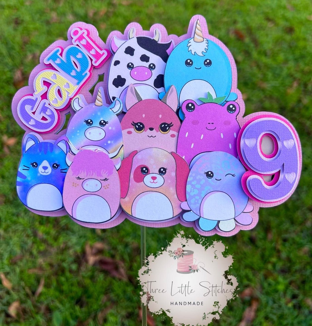 Squishmallow Cake Topper for Girls, Personalized Cake Topper, Amazing ...