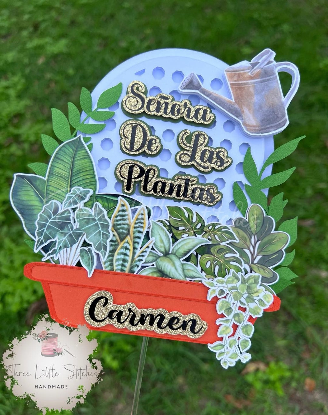 Señora De Las Plantas Cake Topper, Señora De Las Plantas, Plants Party ...