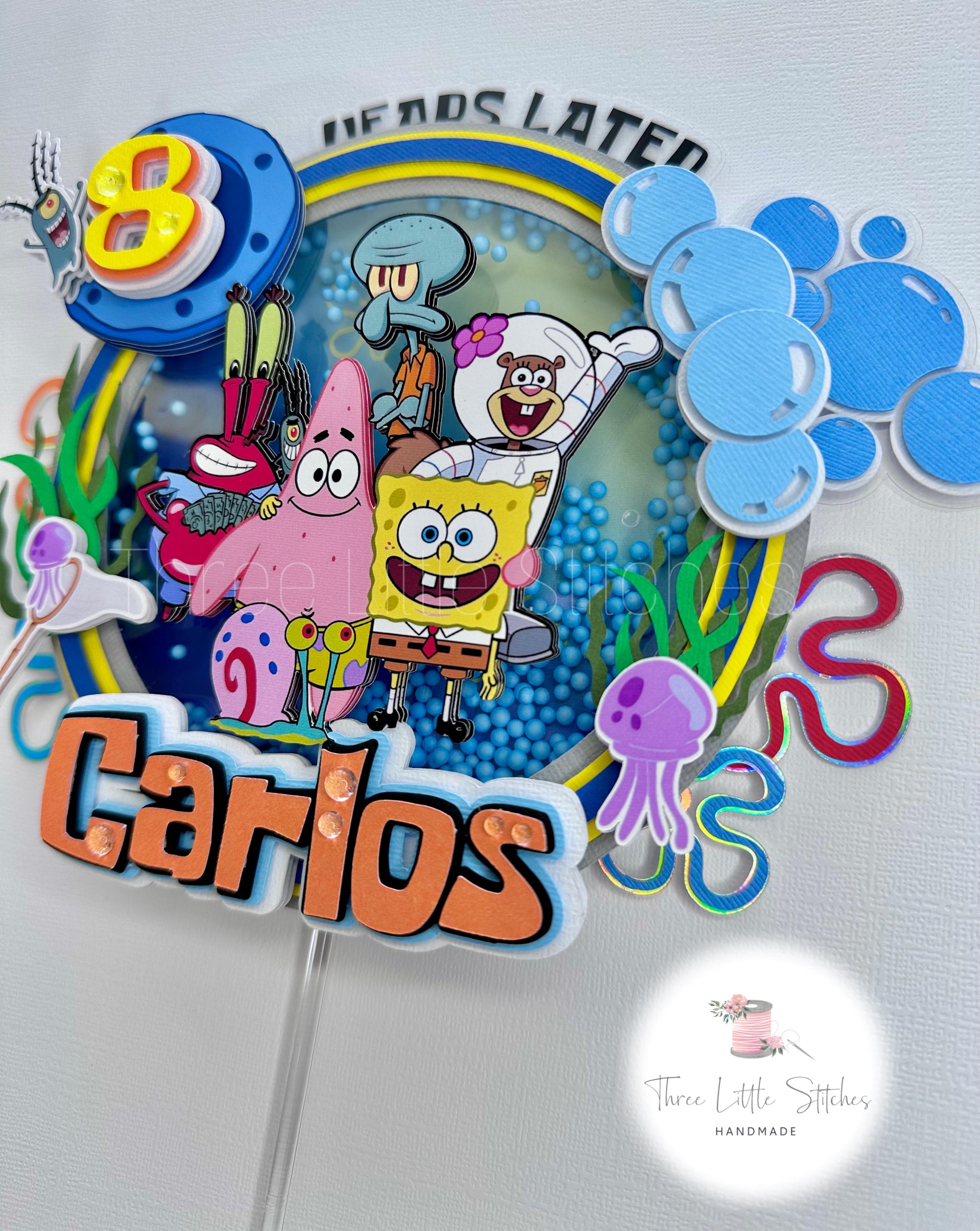 Spongebob Cake Topper, Under the Sea Topper, Shaker - Etsy