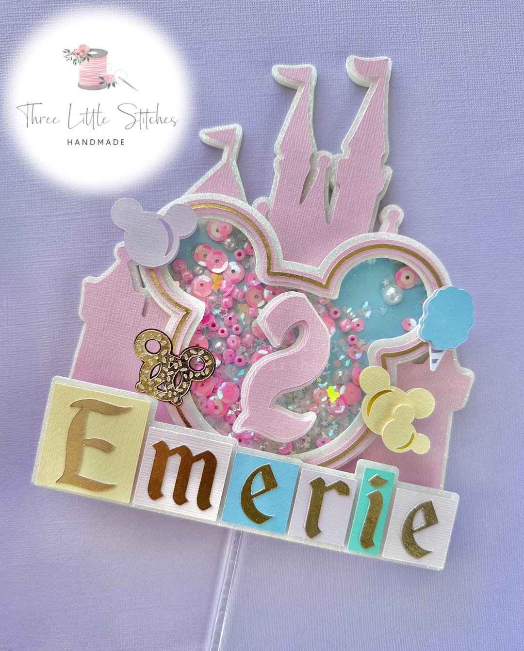 Mickey Minnie Shaker Cake Topper - Etsy