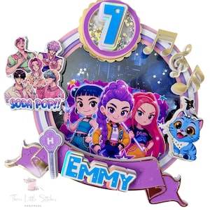 K-pop Monster Hunter Cake Topper, Huntrix Shaker, Light Up - Etsy