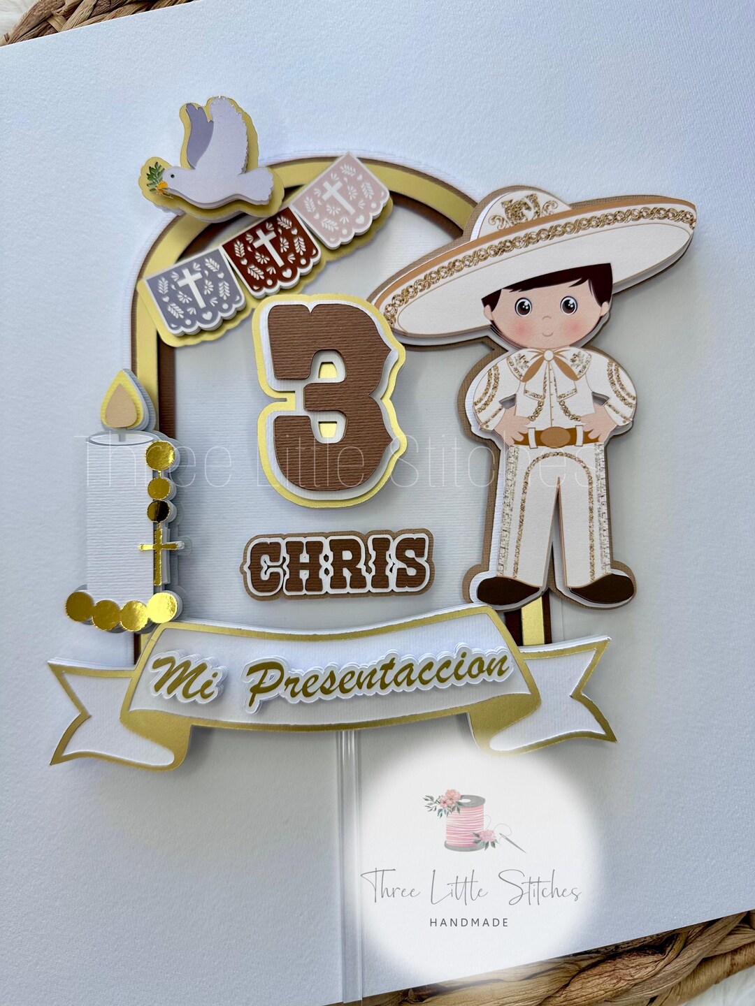 Charro 3 Años Cake Topper, Charro Cake Topper, - Etsy