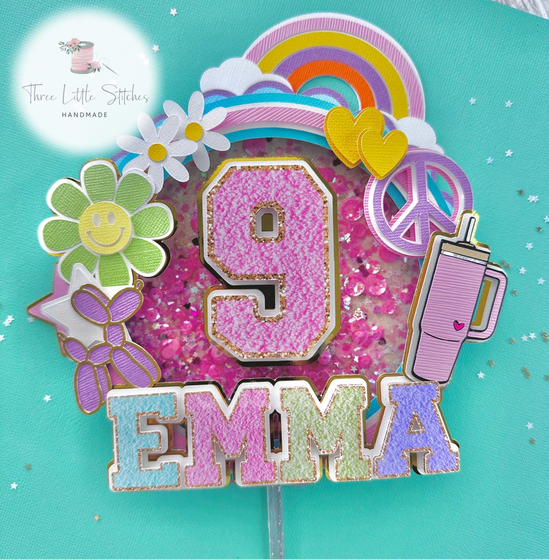 Retro Shaker Cake Topper, Tween Birthday, Groovy, Preppy Cake Topper - Etsy