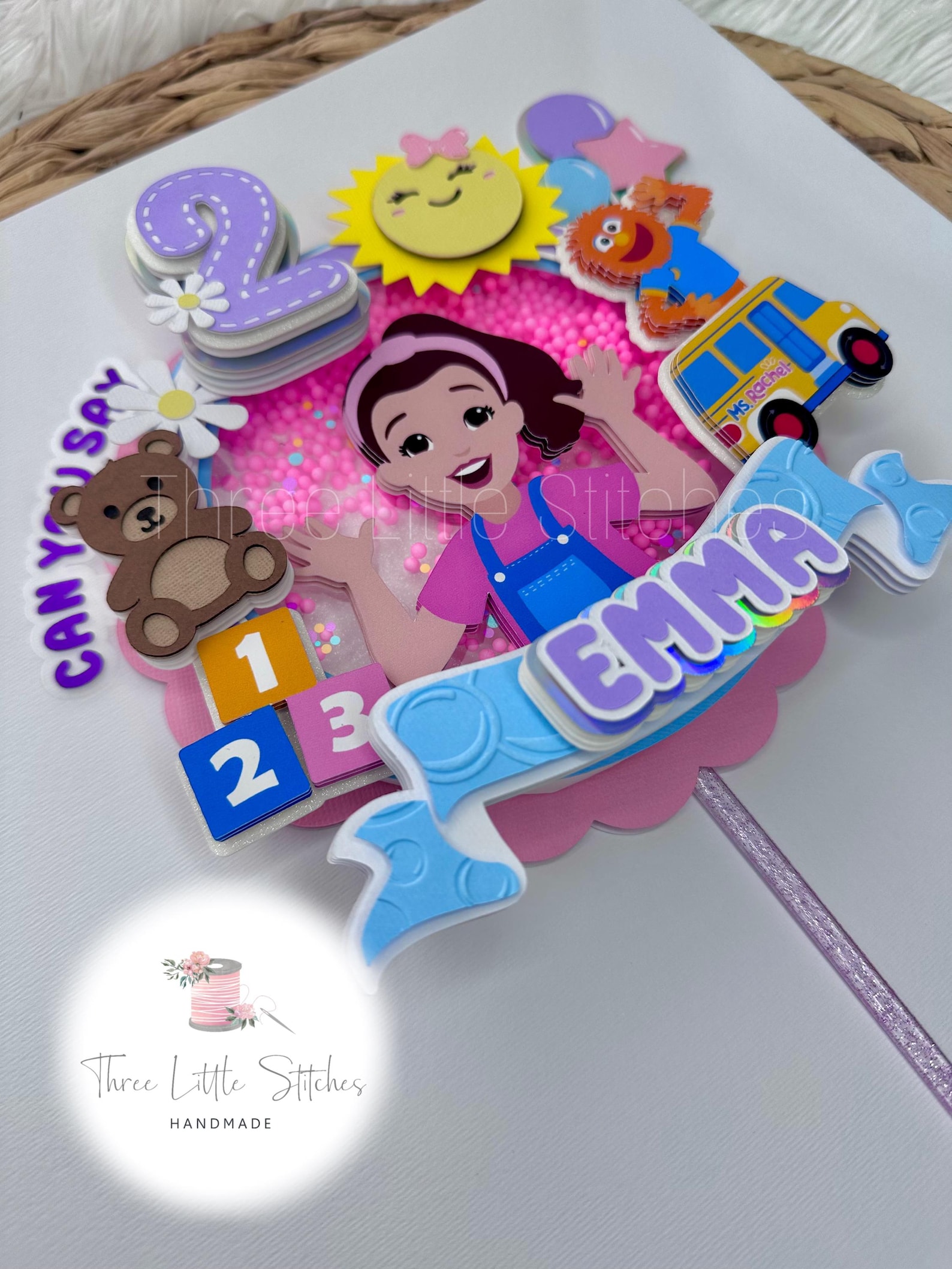 Ms. Rachel Cake Topper, Ms. Rachel Birthday, Ms. Rachel Party, Birthday ...