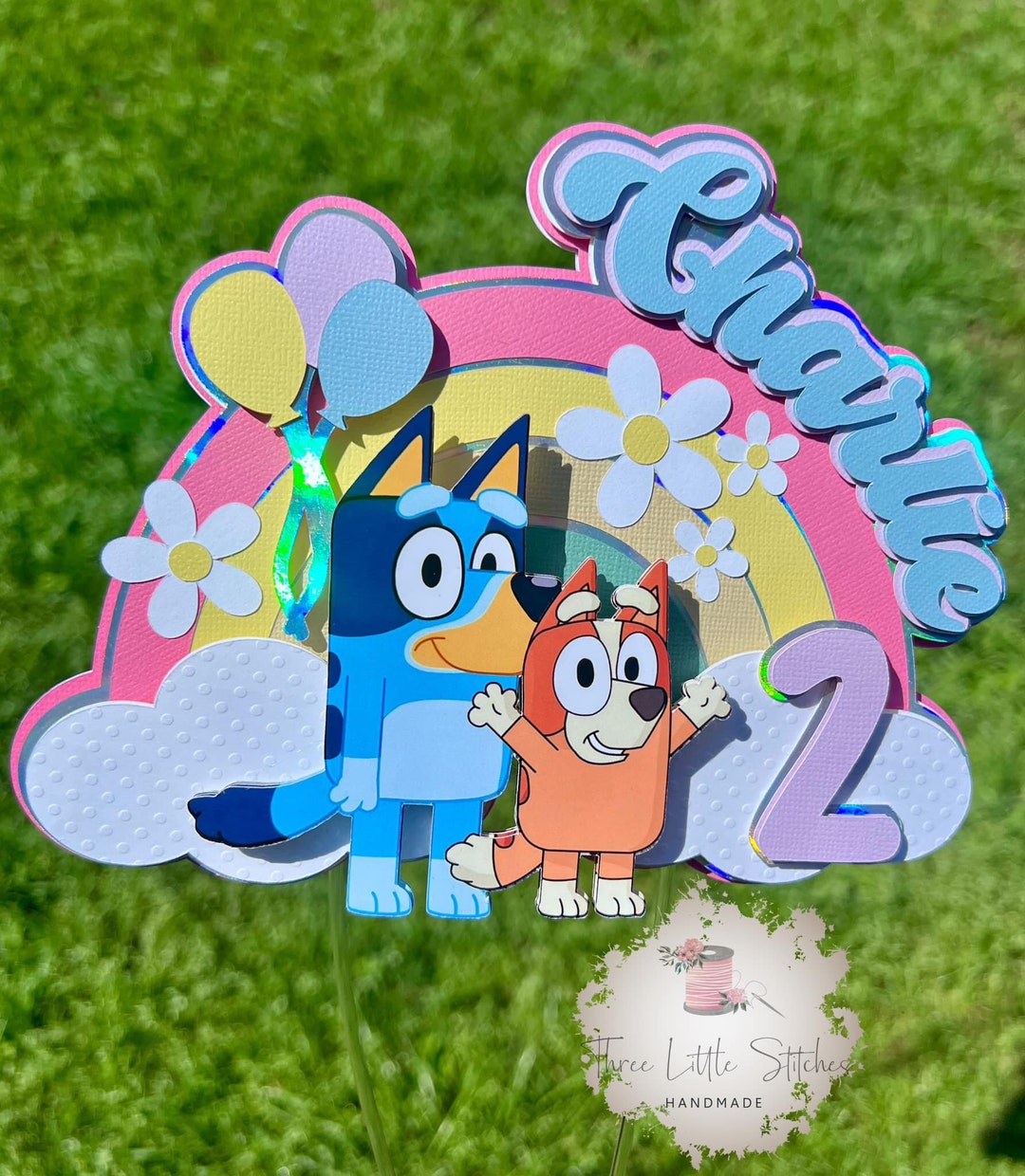 Bluey Bingo Cake Topper,bluey Cupcake Toppers, Bluey Party Decoration ...