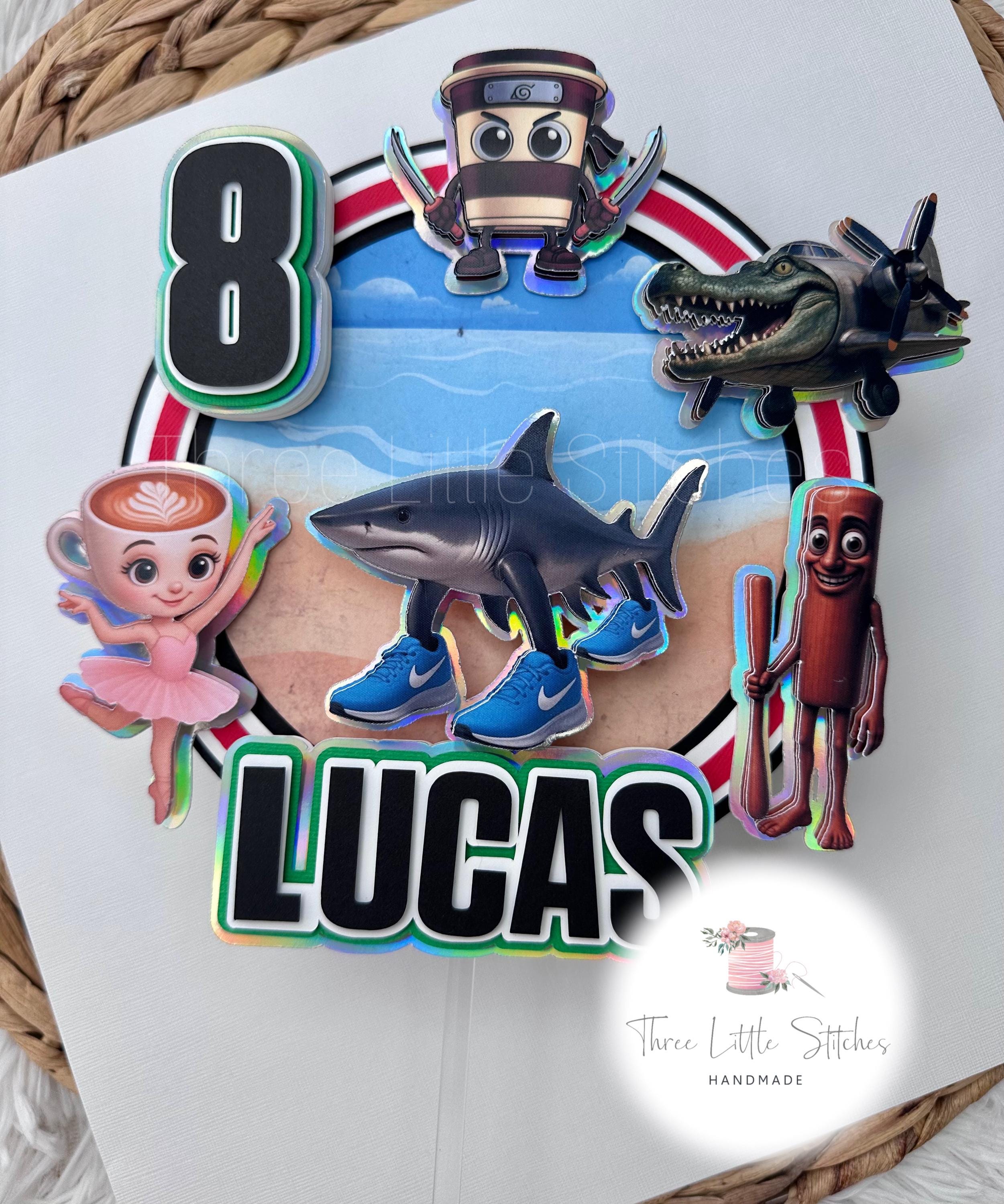 Italian BR Cake Topper, Personalized Birthday Party Decoration, Light ...