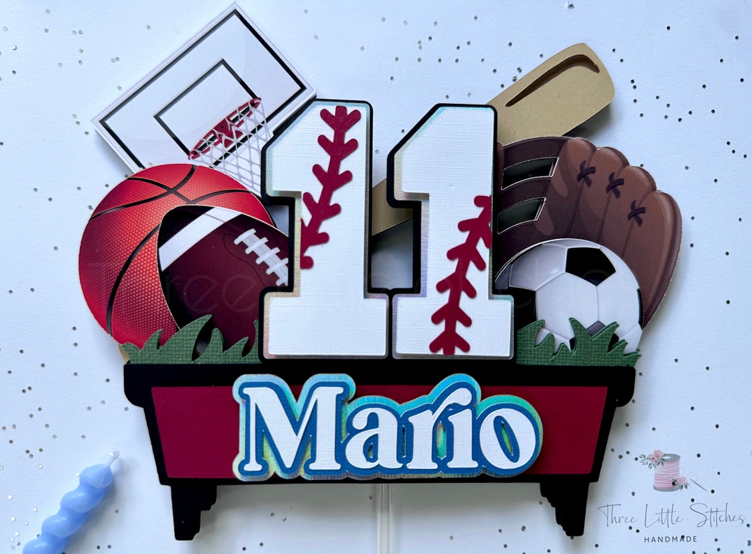 Sports Cake Topper: 3D (customize) - Etsy