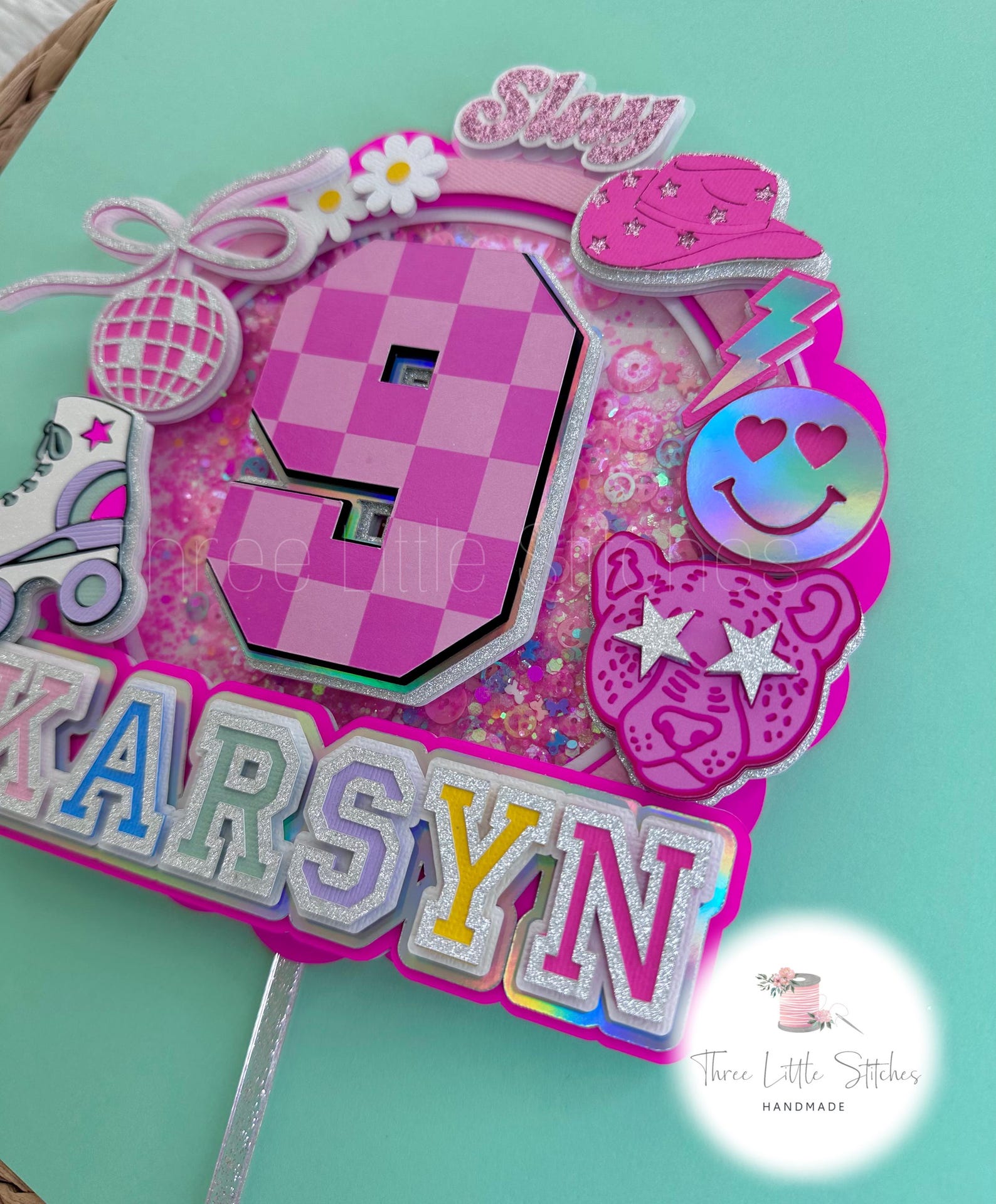 Retro Shaker Cake Topper, Preppy Tween Birthday, Pink - Etsy