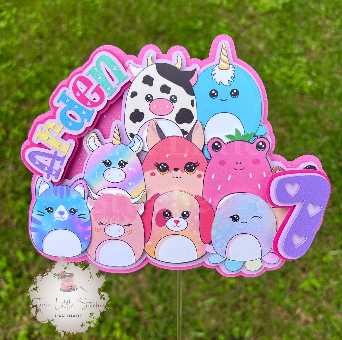 Squishmallow Cake Topper for Girls, Personalized Cake Topper, Amazing ...