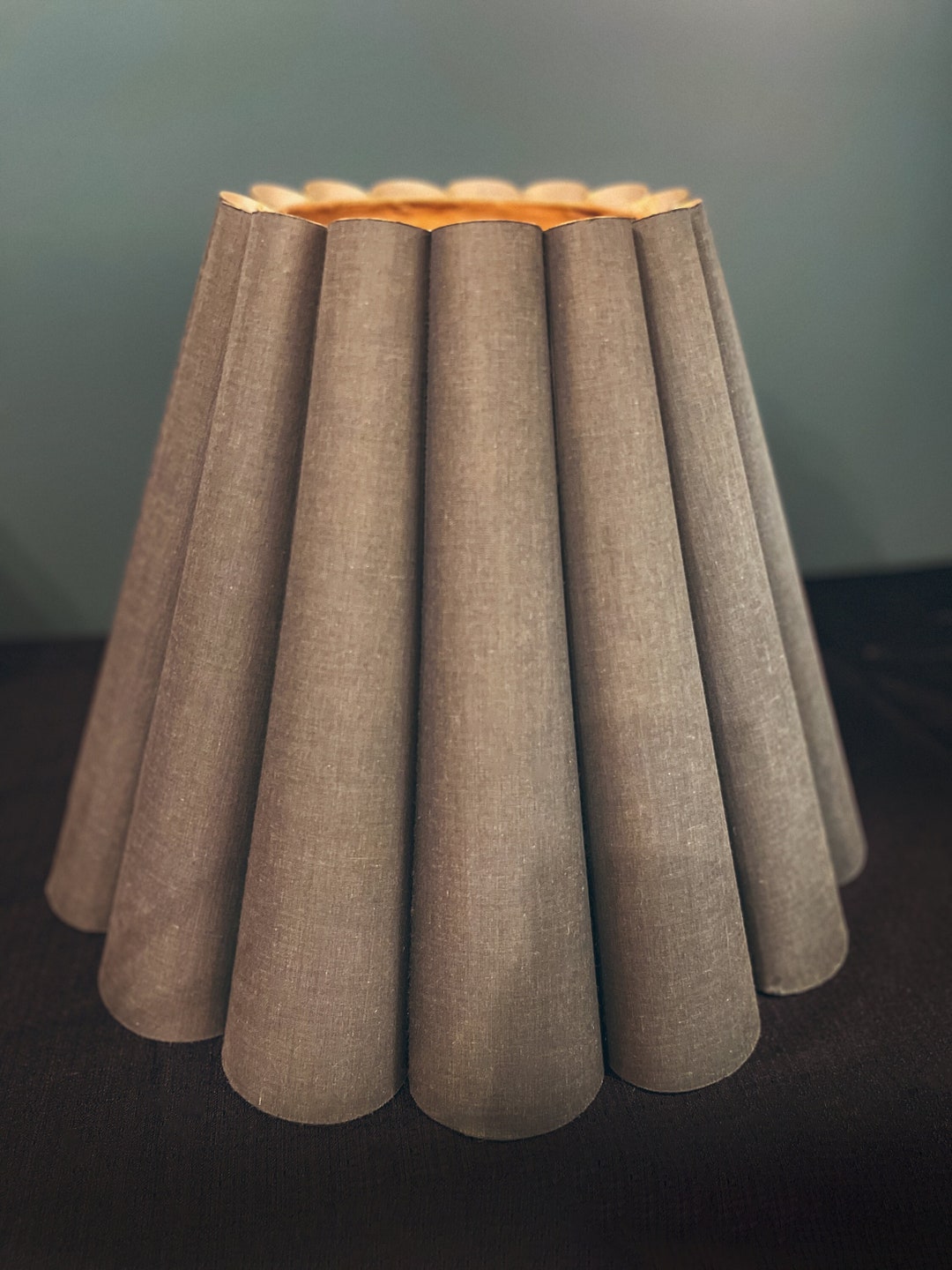 Vintage Green Sage Flare Lamp Shade, Home Furnishing, - Etsy